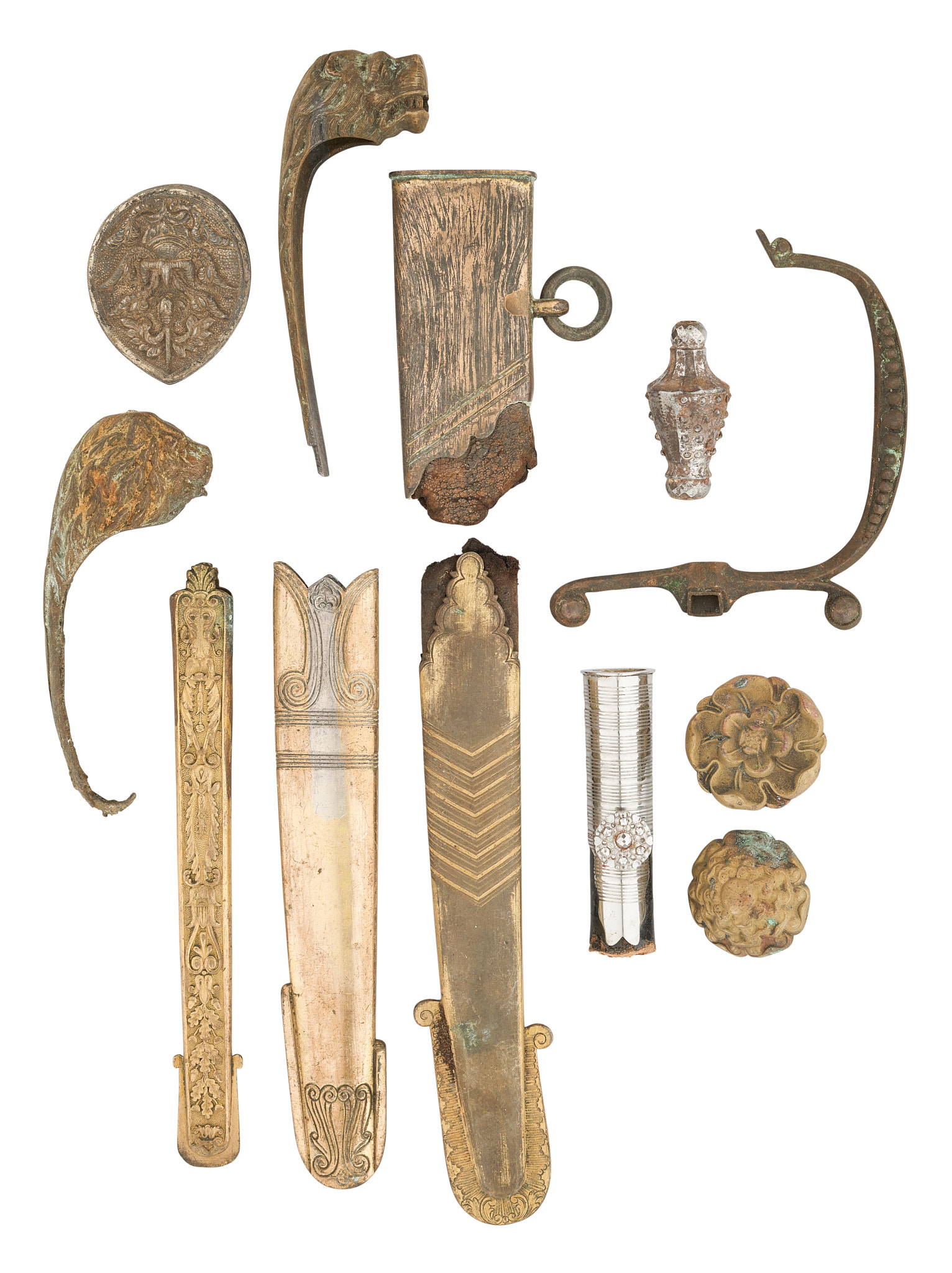 Lot 120 - TWO 1856 PATTERN DRUMMER’S SWORD HILTS AND A