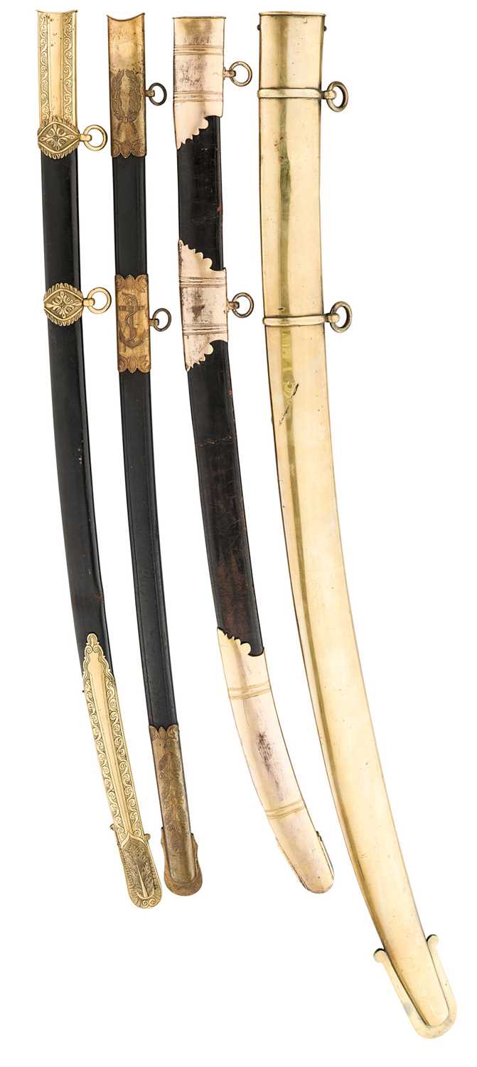 Lot 126 - FOUR OFFICER’S SWORD SCABBARDS, FIRST HALF