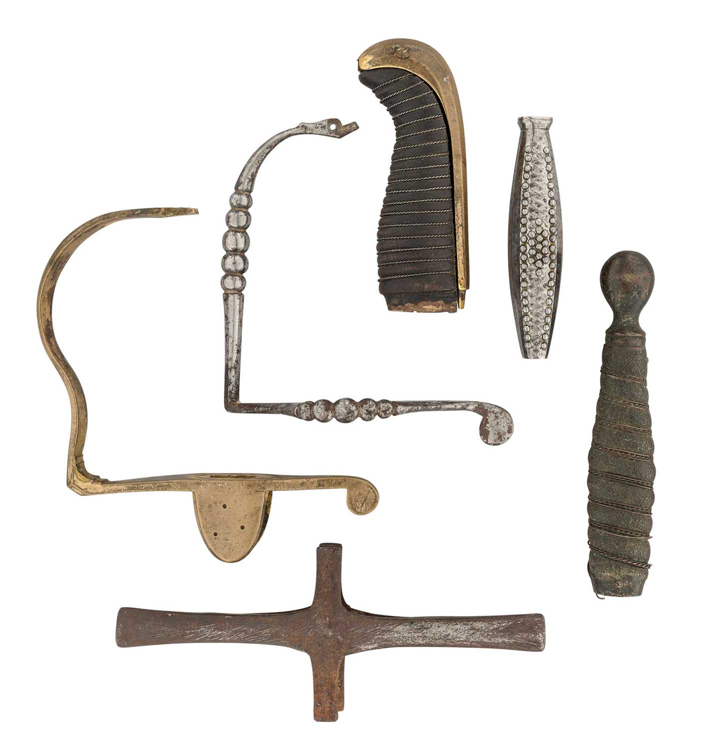 Lot 121 - ELEMENTS OF SWORD HILTS, 18TH AND 19TH