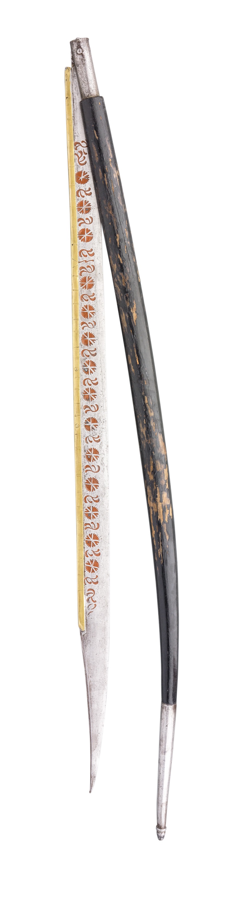 Lot 54 - A LARGE SPANISH FOLDING KNIFE (NAVAJA), 19TH