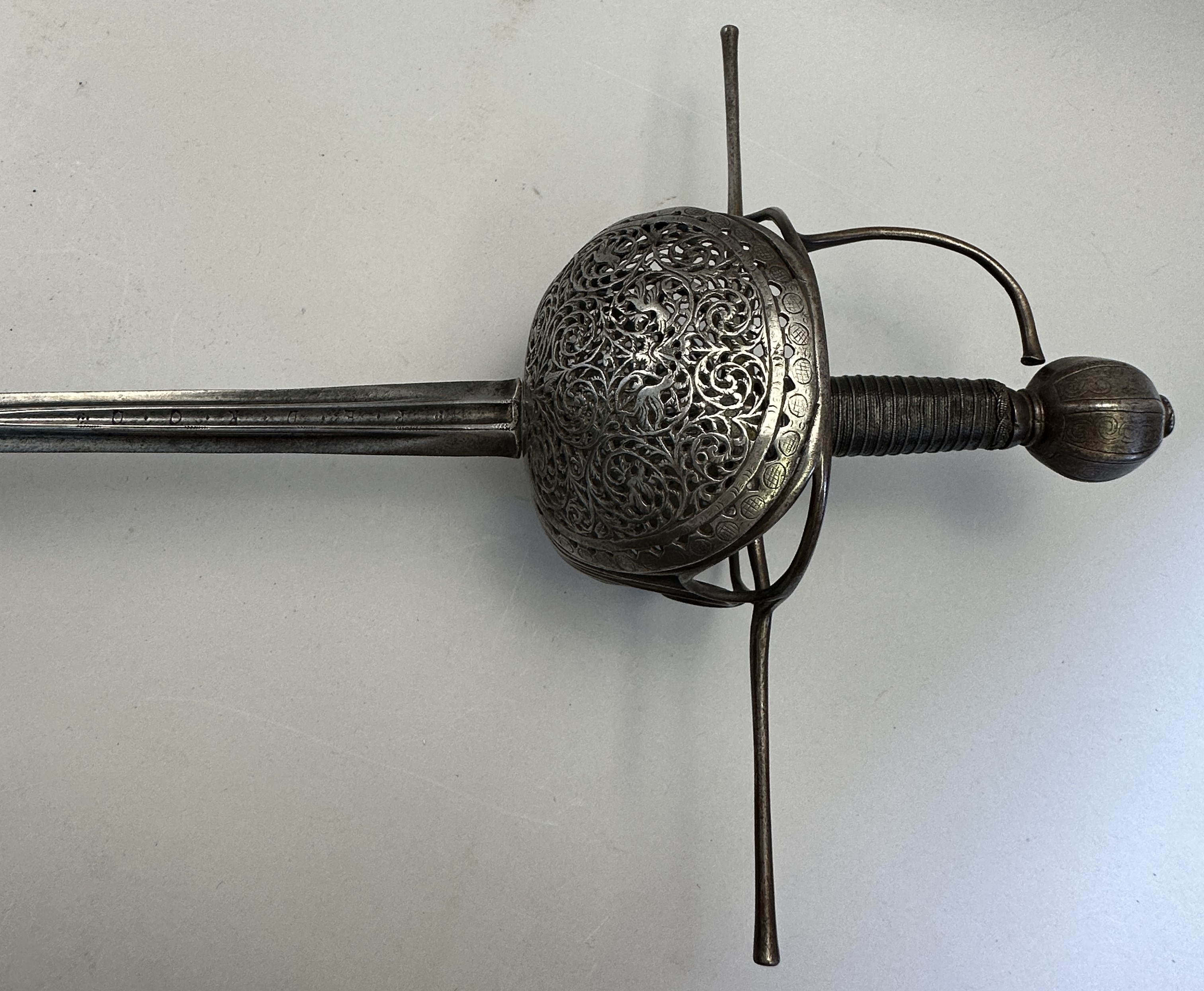 Lot 158 - A FINE CUP-HILT RAPIER, CIRCA 1640, BRESCIAN