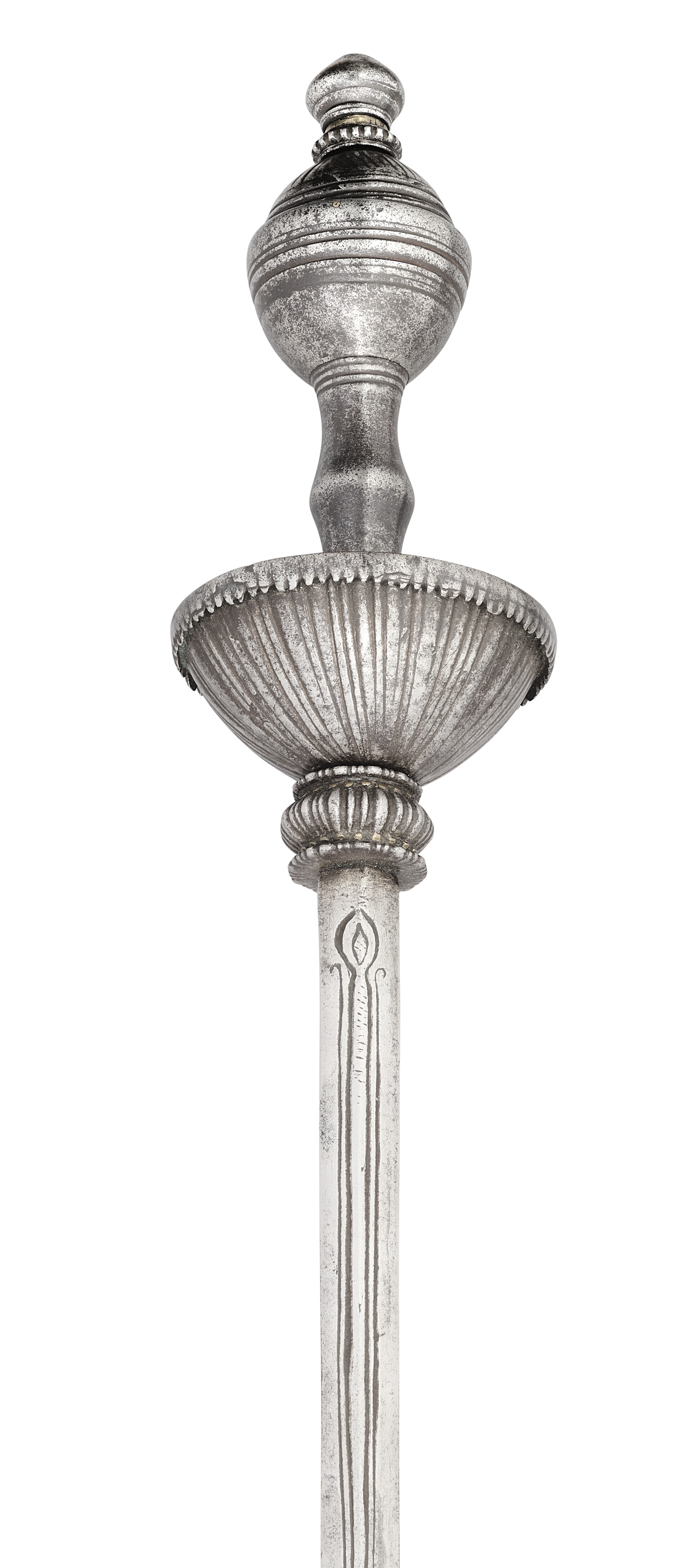 Lot 40 - A FINE INDIAN RAPIER, 16TH/17TH CENTURY,