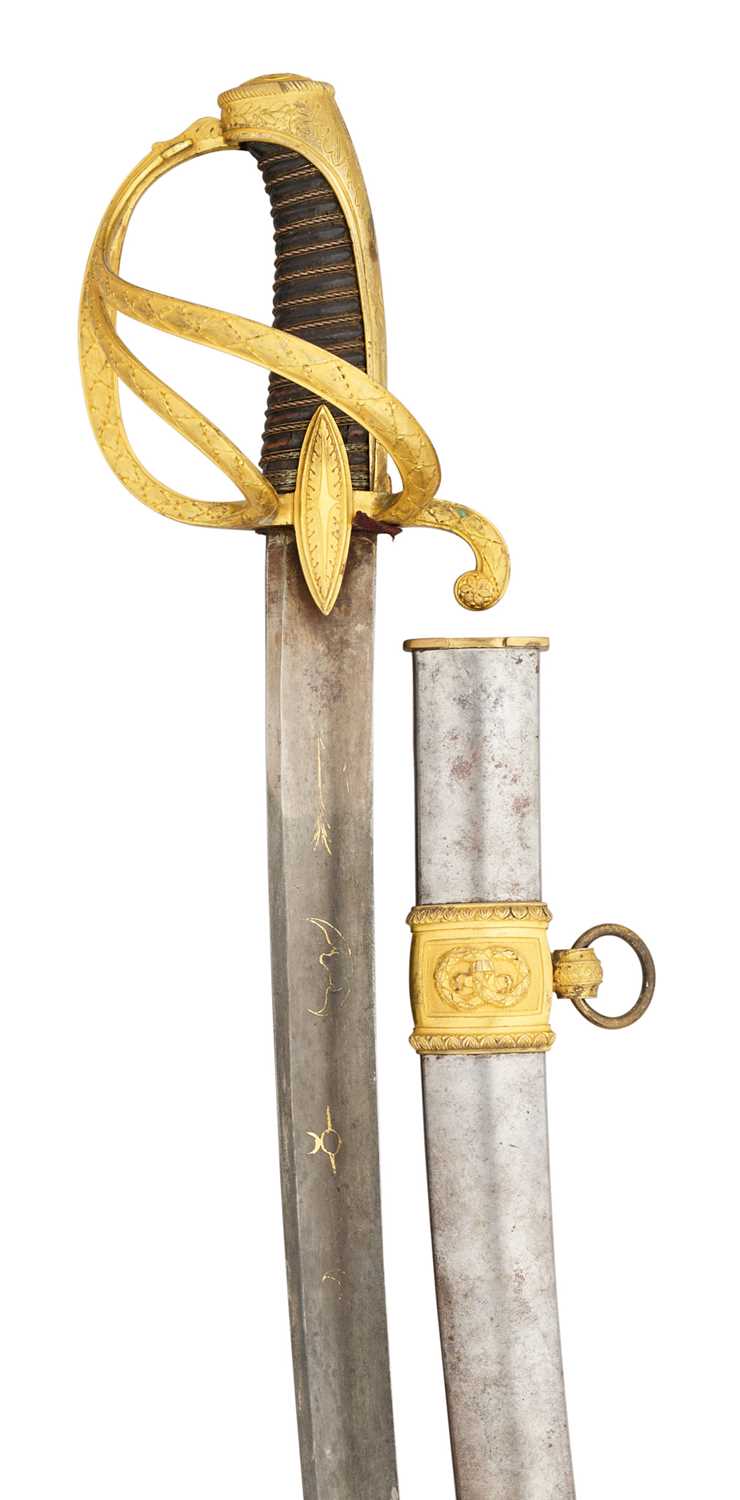 Lot 428 - A FRENCH AN IX CAVALRY OFFICER’S SABRE,
