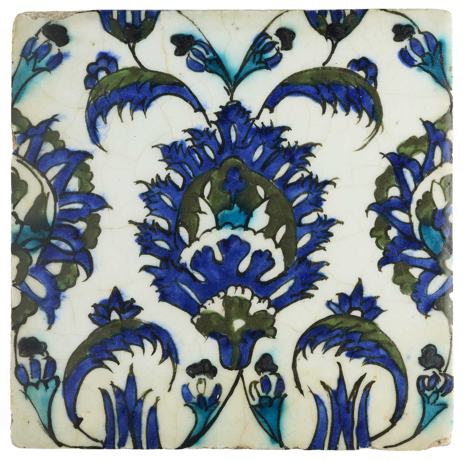 Lot 83 - A DAMASCUS TILE, OTTOMAN SYRIA, 17TH/18TH