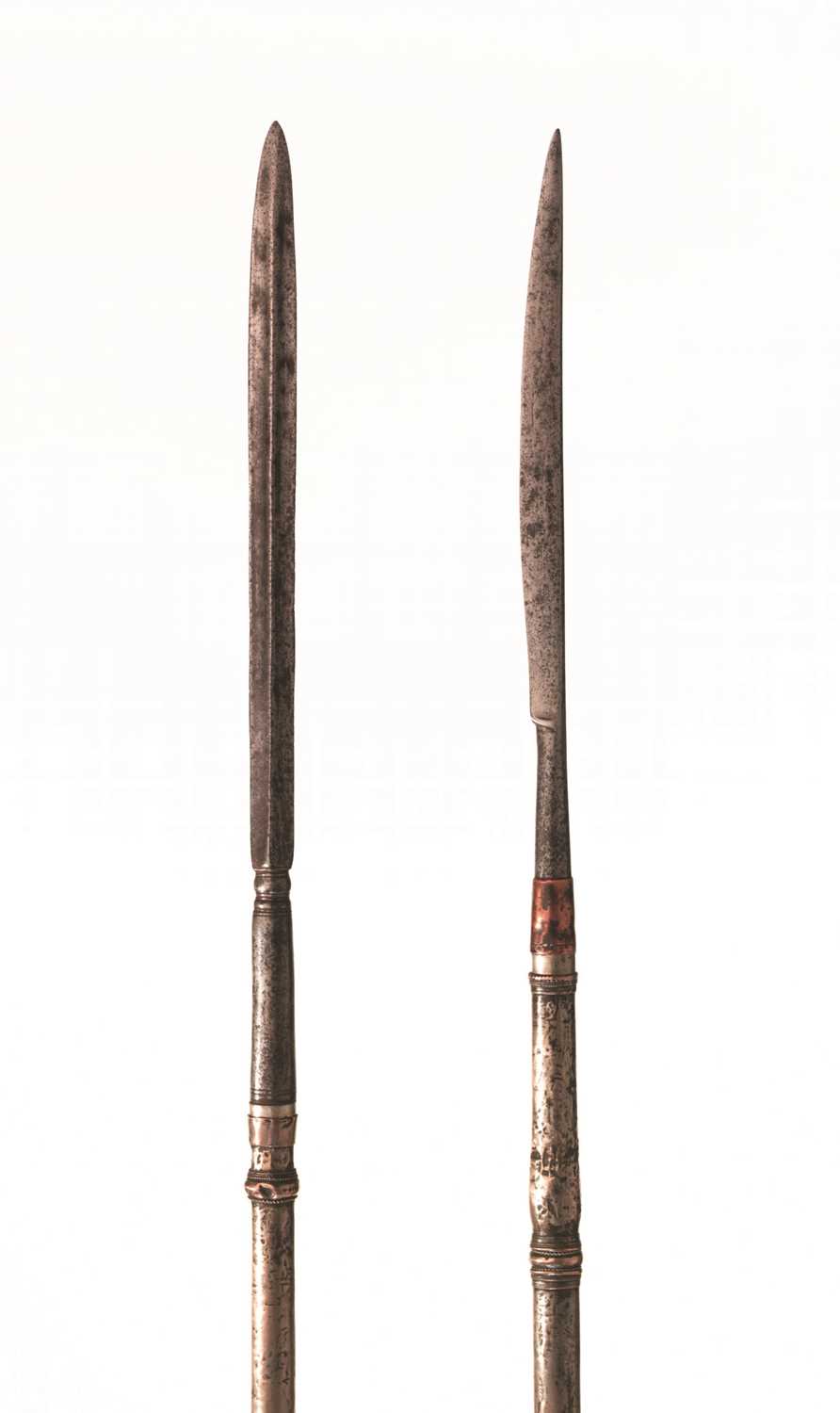 Lot 29 - AN INDIAN SILVER-MOUNTED LANCE