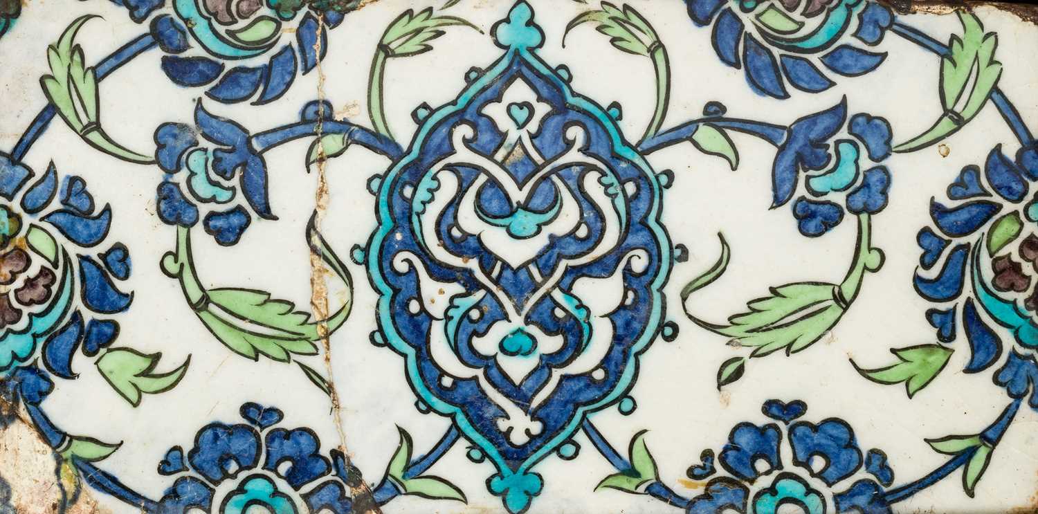 Lot 261 - A DAMASCUS TILE FRAGMENT^ OTTOMAN SYRIA^