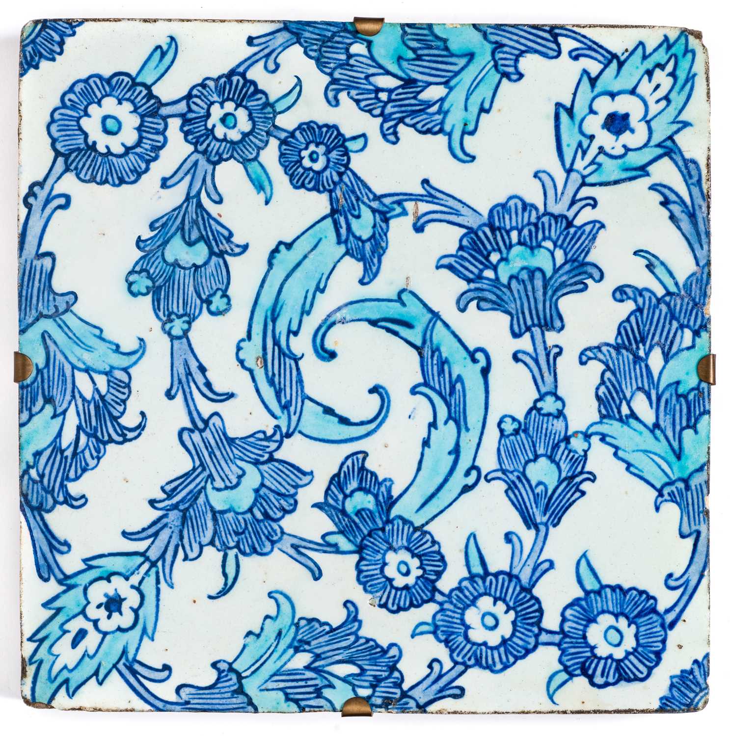 Lot 275 - AN IZNIK BLUE AND WHITE TILE^ OTTOMAN