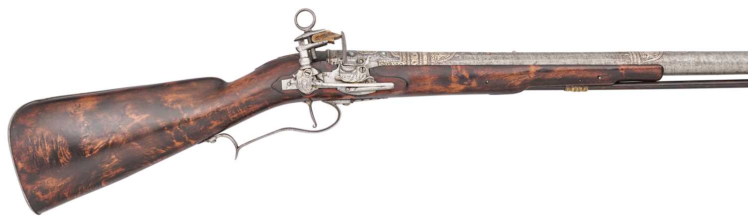 Lot 281 - A 12 BORE MIQUELET-LOCK SPORTING GUN