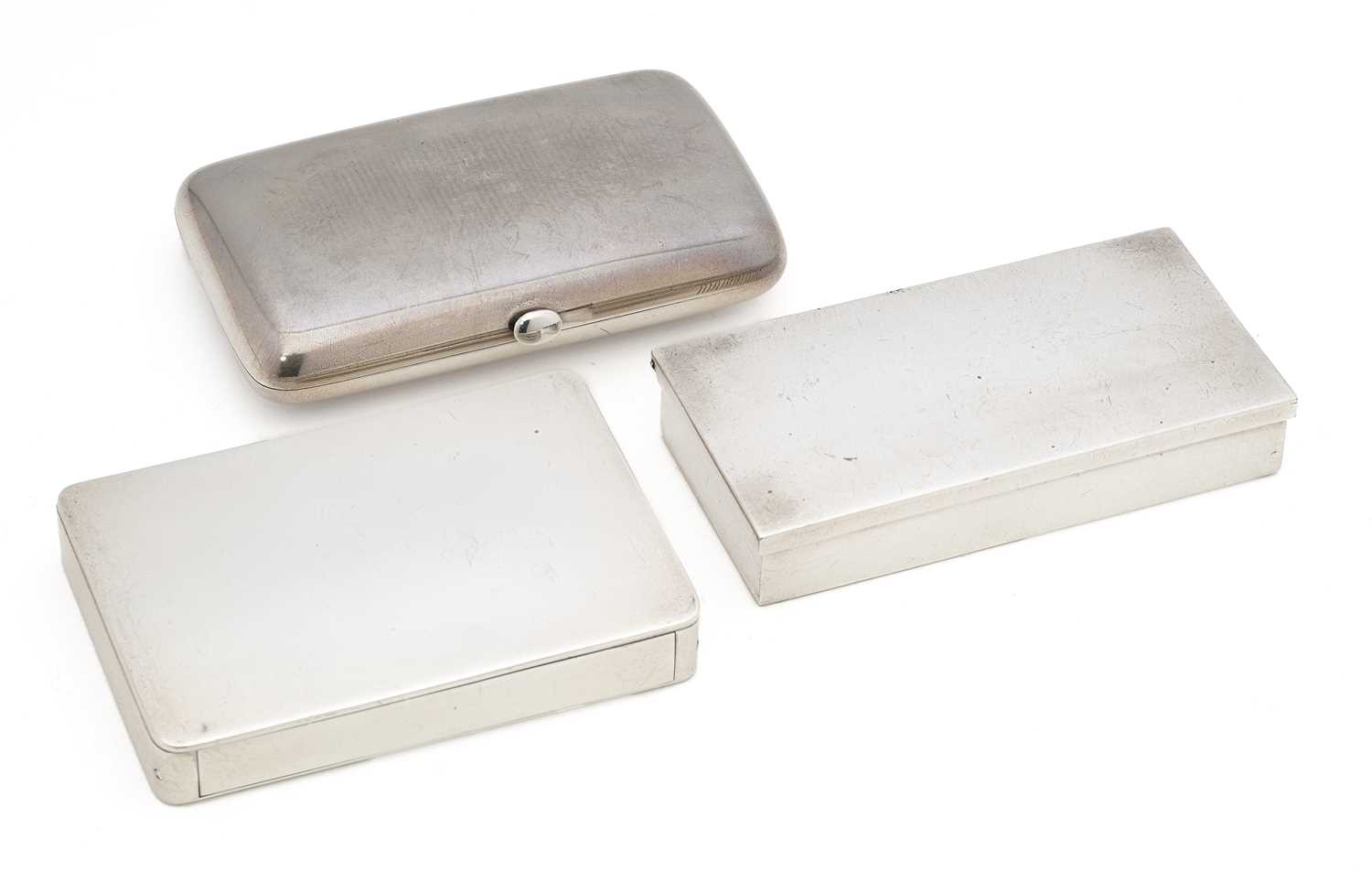 Lot 221 - TWO VICTORIAN SILVER CIGARETTE CASES AND A