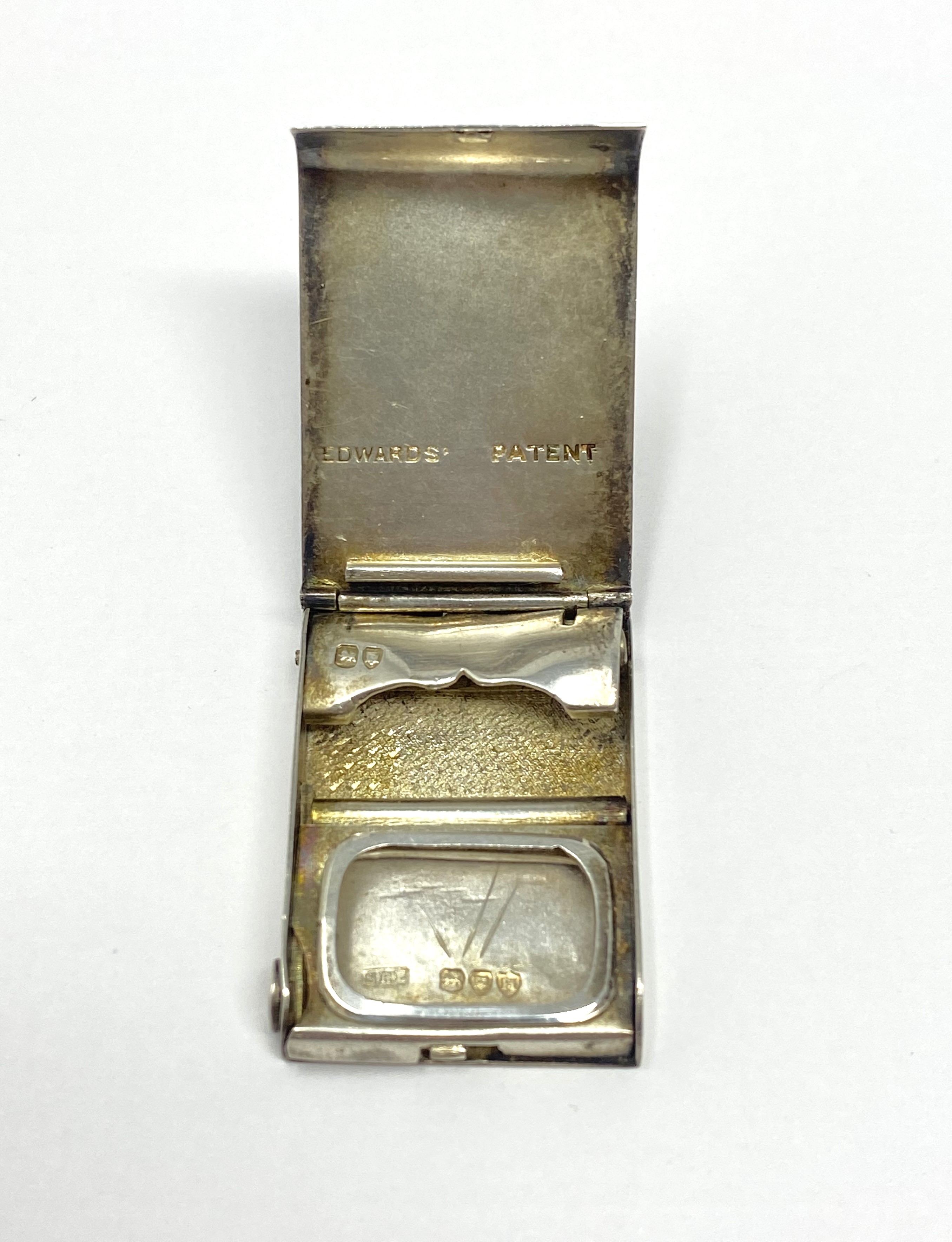Lot 104 - A VICTORIAN SILVER PATENT STAMP CASE, SAMUEL
