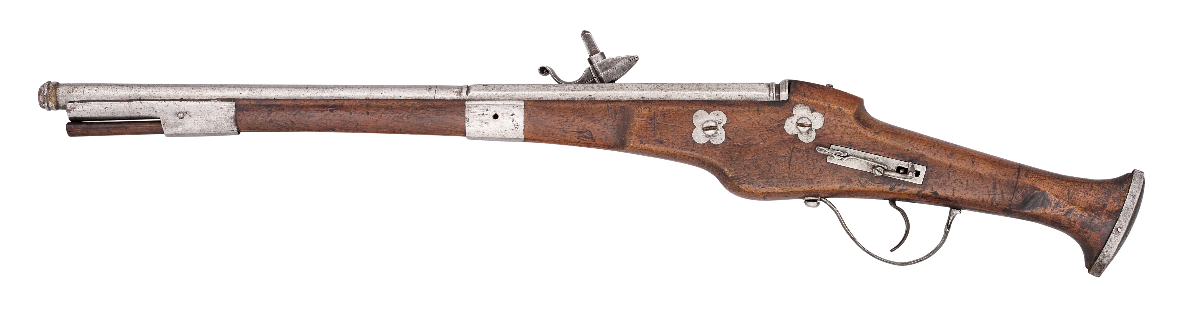 Lot 228 - AN 80 BORE SOUTH GERMAN WHEEL-LOCK PISTOL,
