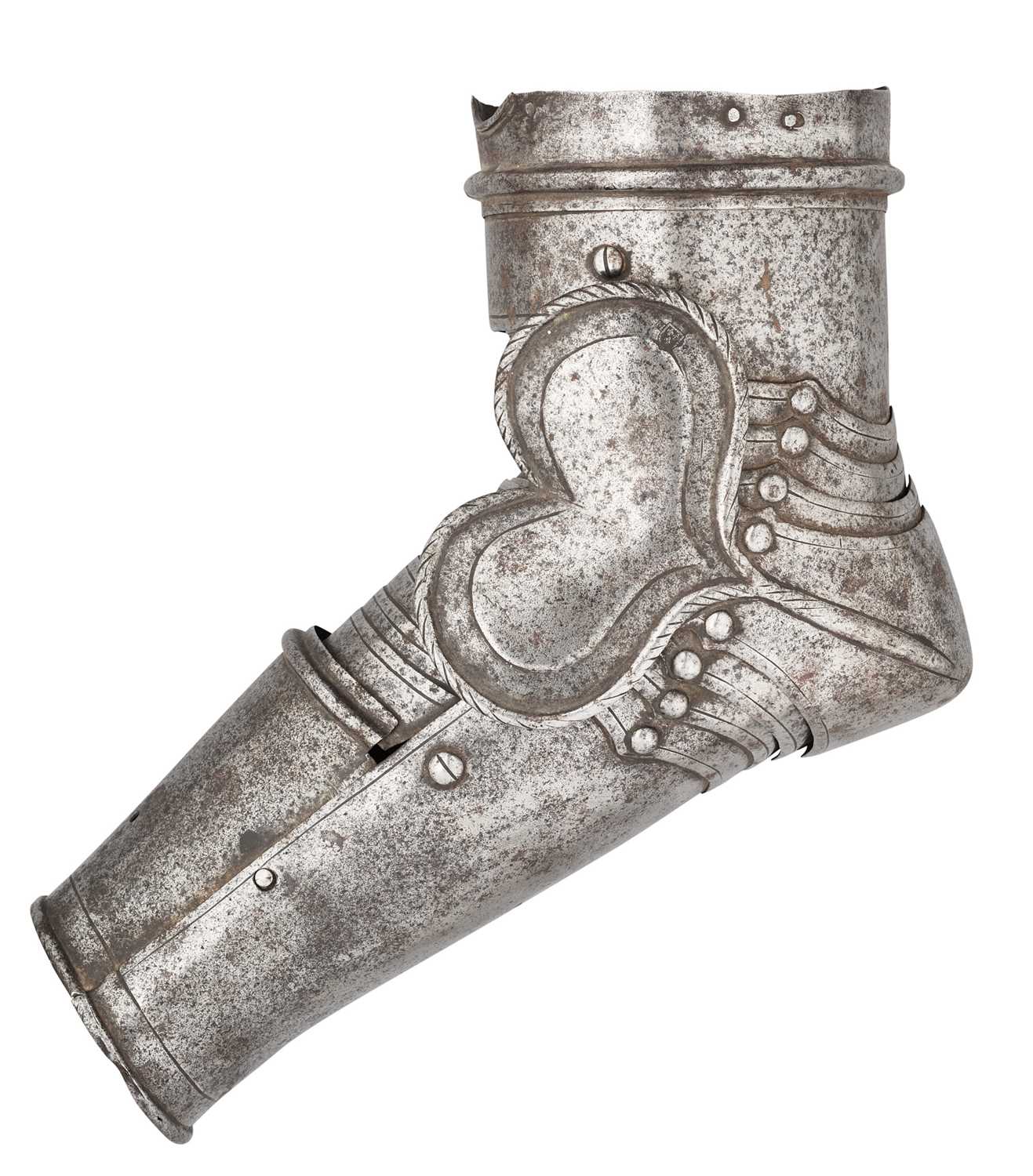 Lot 486 - A FINE FLEMISH VAMBRACE BY THE MASTER MP,