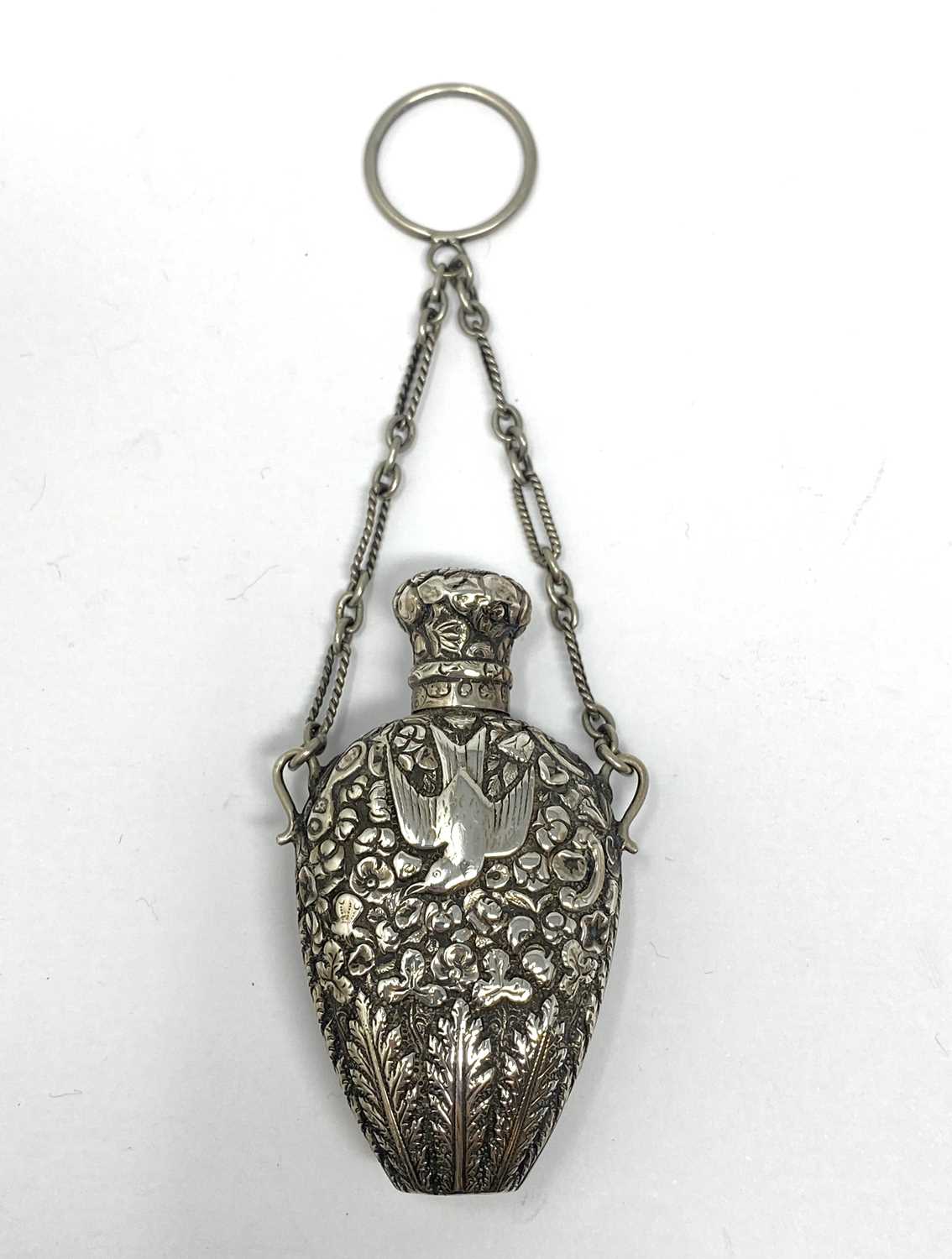 Lot 180 - A VICTORIAN SILVER SCENT FLASK, GEORGE BRACE,