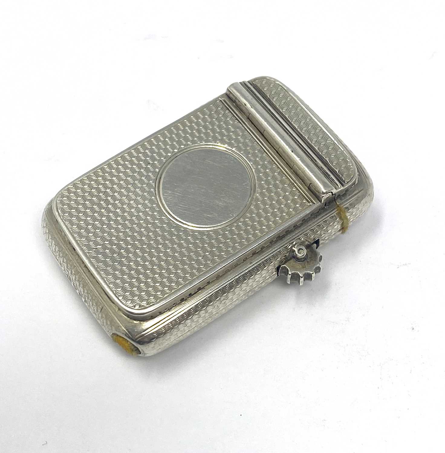 Lot 97 - A VICTORIAN SILVER COMBINED SLOW MATCH, VESTA