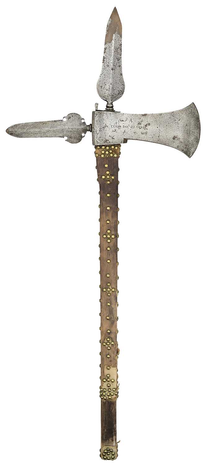 Lot 176 - A RARE FRENCH CORPS IMP.L DU GENIE AXE,