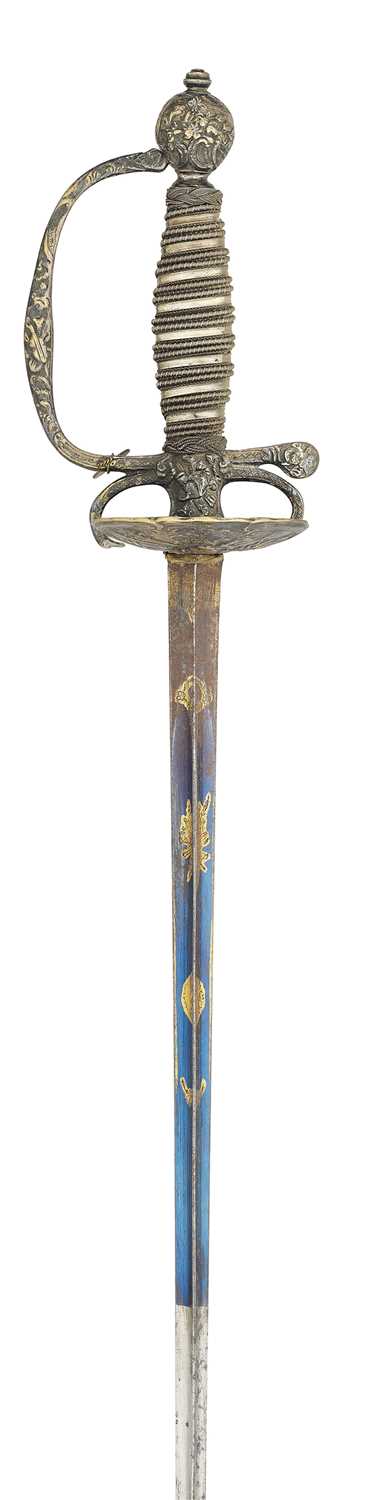 Lot 150 - A FRENCH SILVER-HILTED SMALL-SWORD, MID-18TH