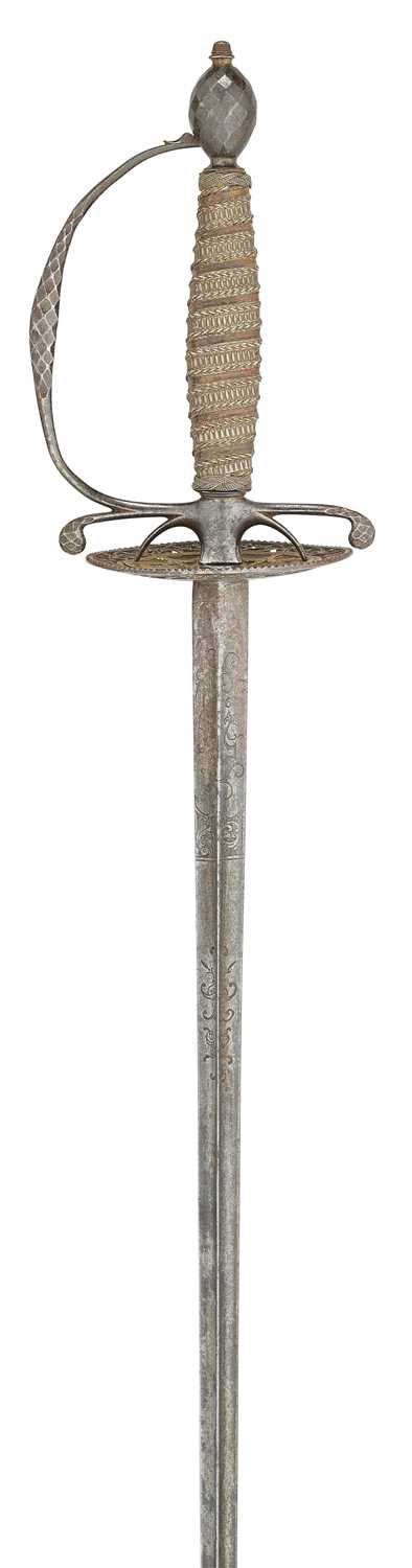 Lot 160 - A STEEL-HILTED SMALL-SWORD LATE 18TH CENTURY,