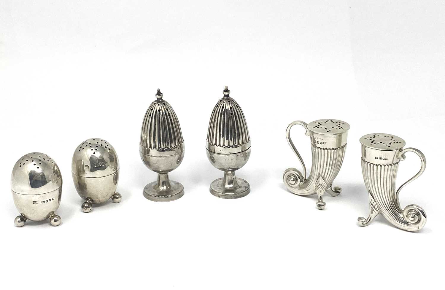 Lot 135 - THREE PAIRS OF VICTORIAN SILVER PEPPERETTES