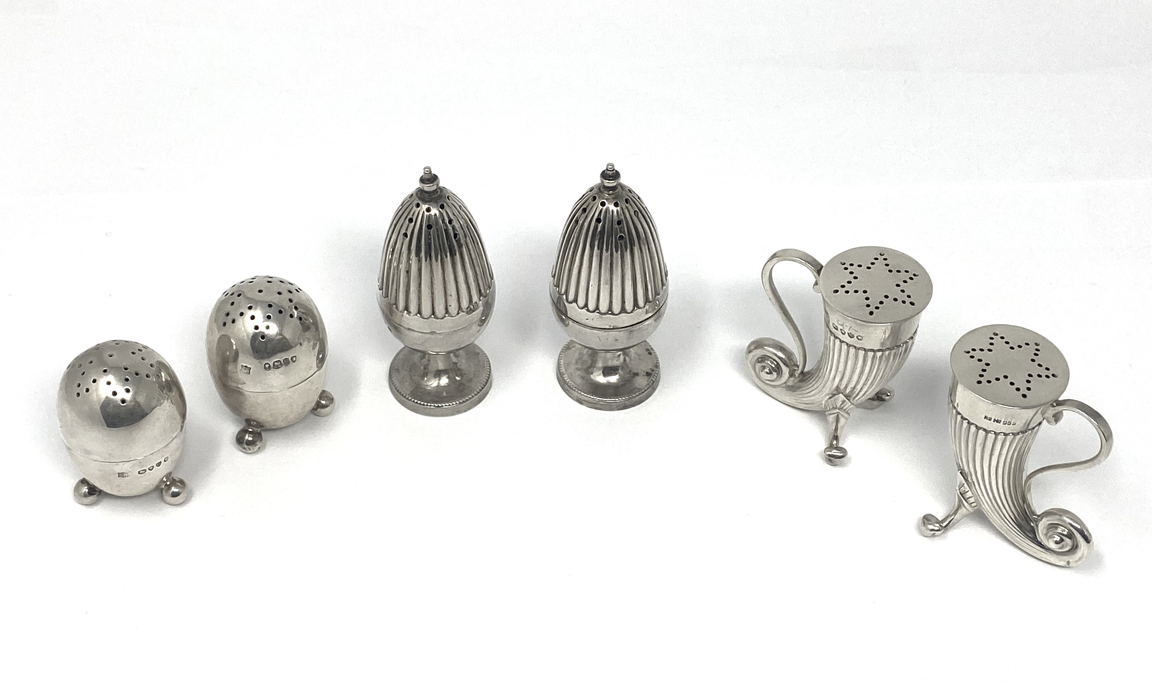 Lot 135 - THREE PAIRS OF VICTORIAN SILVER PEPPERETTES
