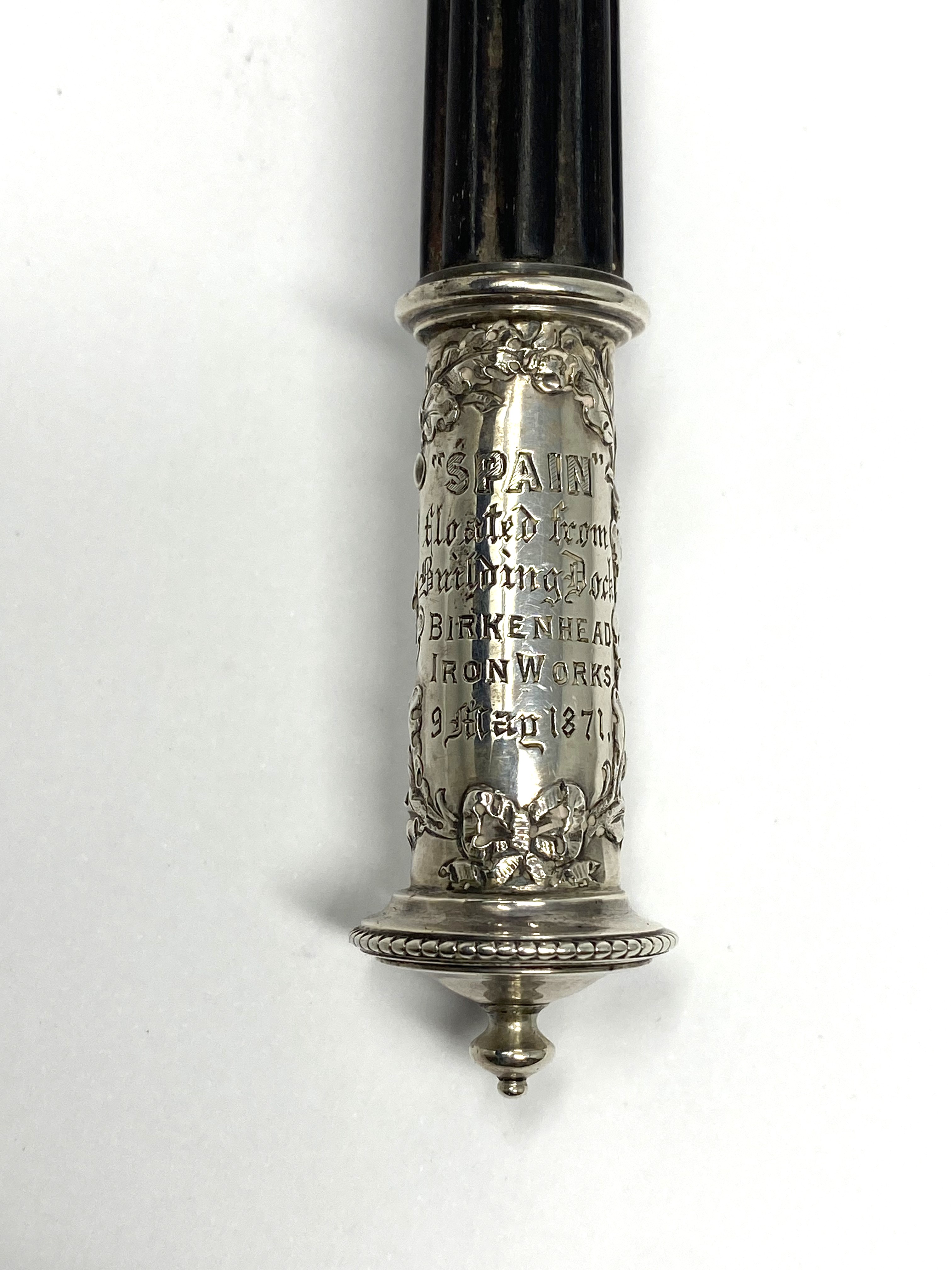 Lot 150 - THE VICTORIAN SILVER-MOUNTED 'SS SPAIN'