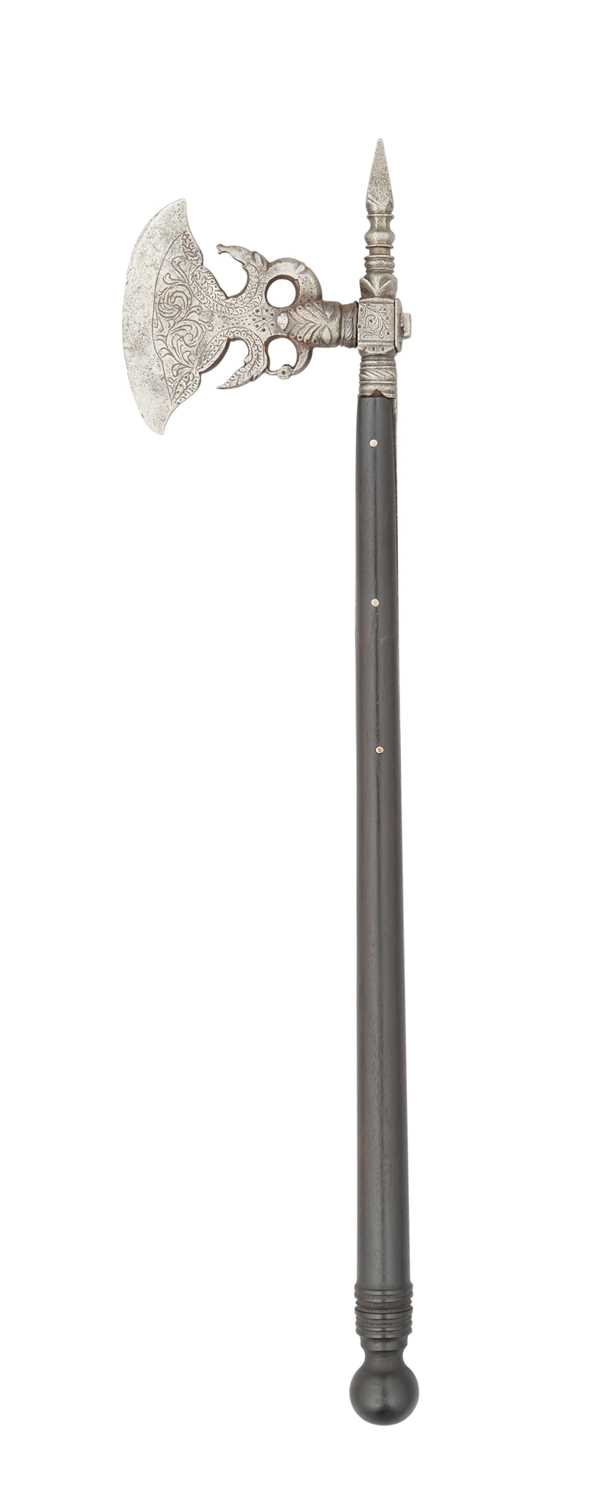 Lot 646 - A SOUTH INDIAN AXE, 18TH CENTURY, POSSIBLY