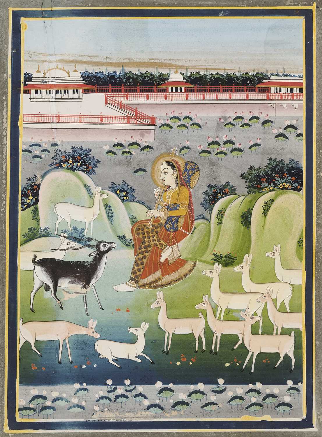 Lot 24 - AN ILLUSTRATION FROM A RAGAMALA: TODI RAGINI,