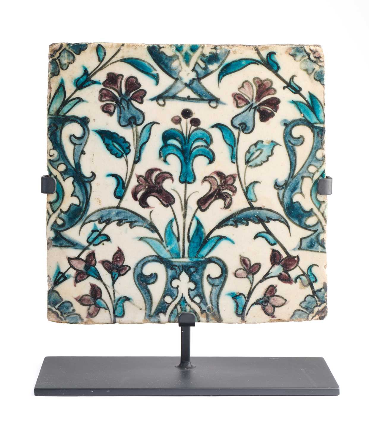 Lot 172 - A DAMASCUS TILE, OTTOMAN SYRIA, 17TH CENTURY