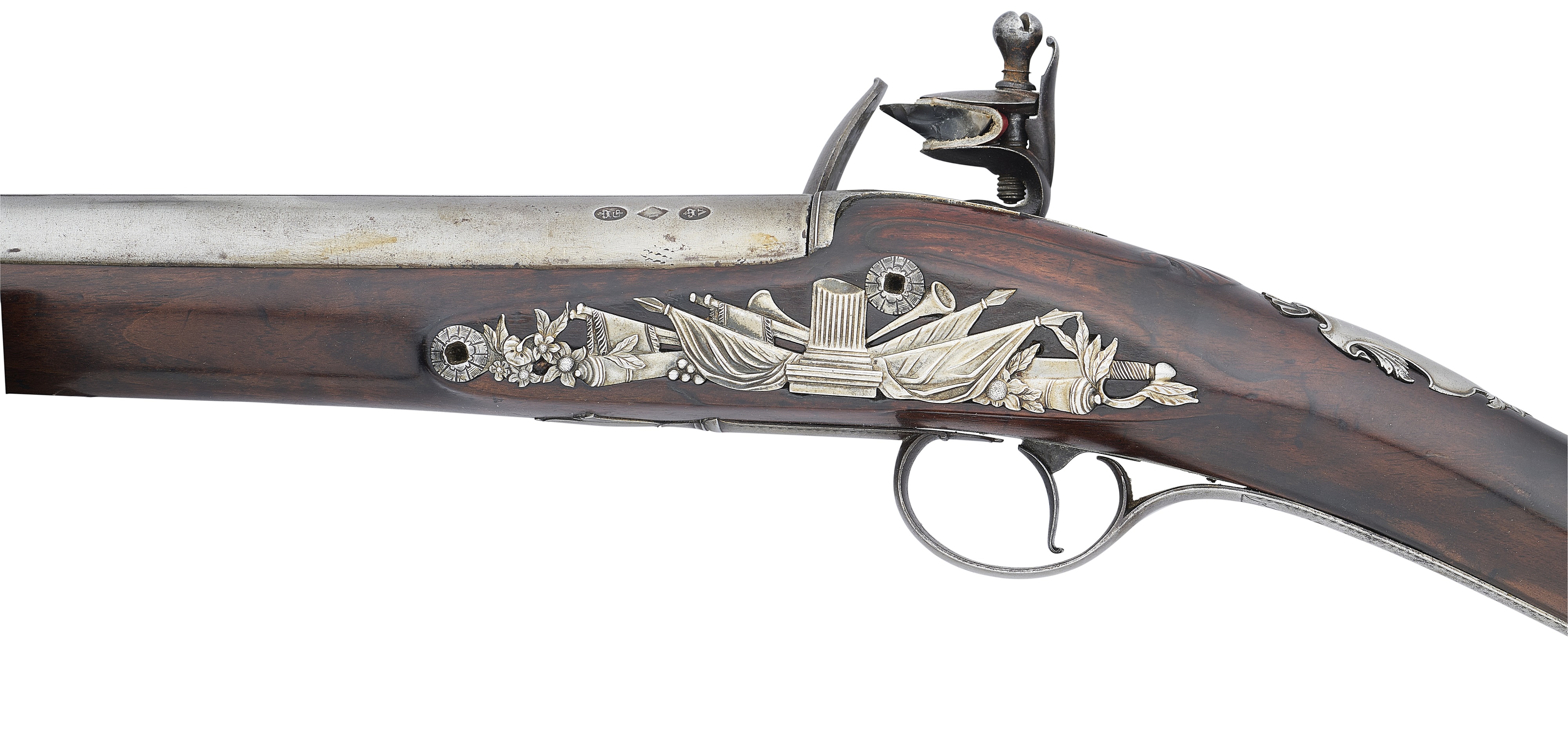 Lot 282 - AN 11 BORE FLINTLOCK SPORTING GUN BY JOSEPH