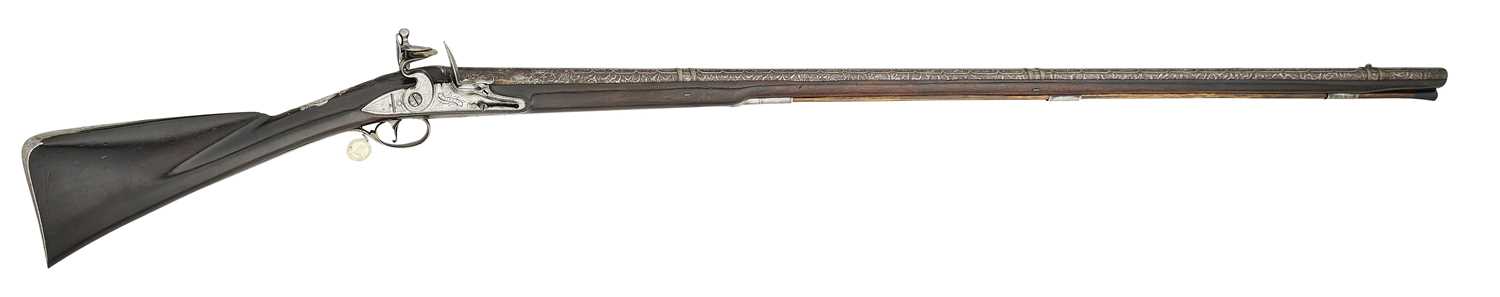 Lot 279 - A 20 BORE FLINTLOCK SPORTING GUN BY BENJAMIN
