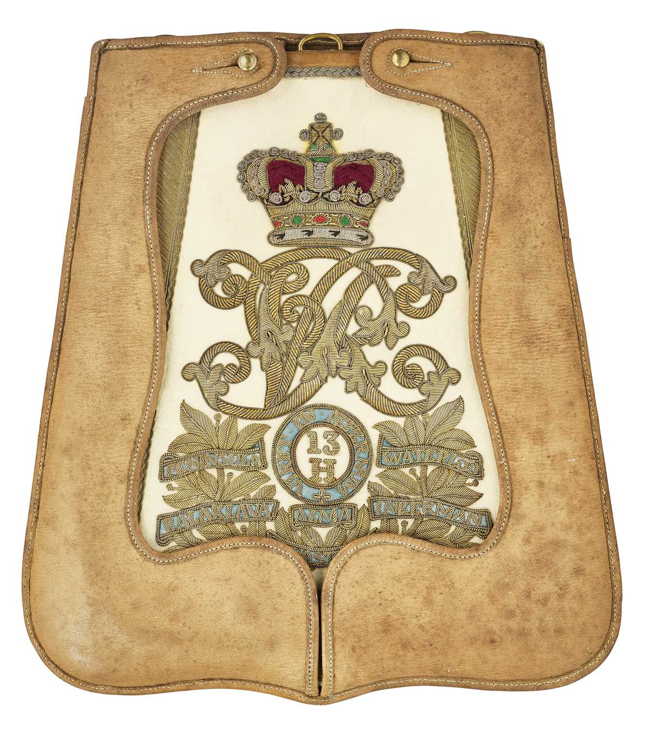 Lot 262 - A VICTORIAN OFFICER’S SABRETACHE OF THE 13TH