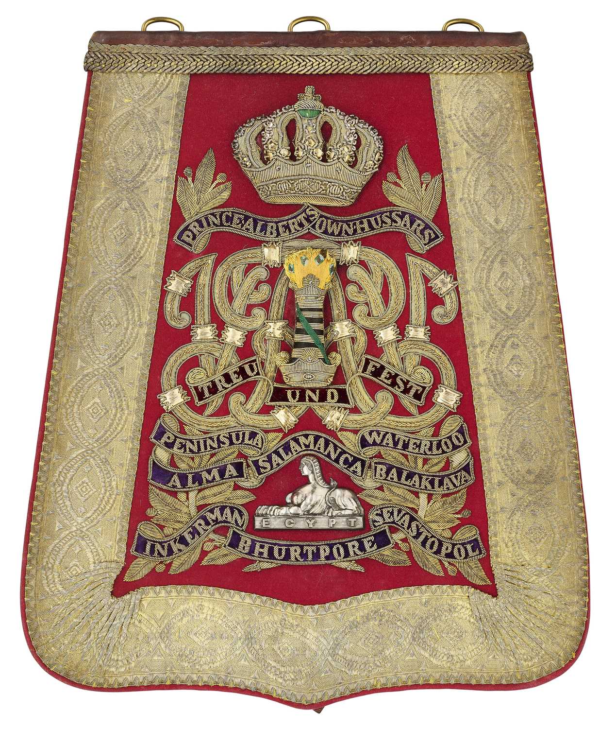Lot 265 - A VICTORIAN OFFICER'S SABRETACHE OF THE 11TH