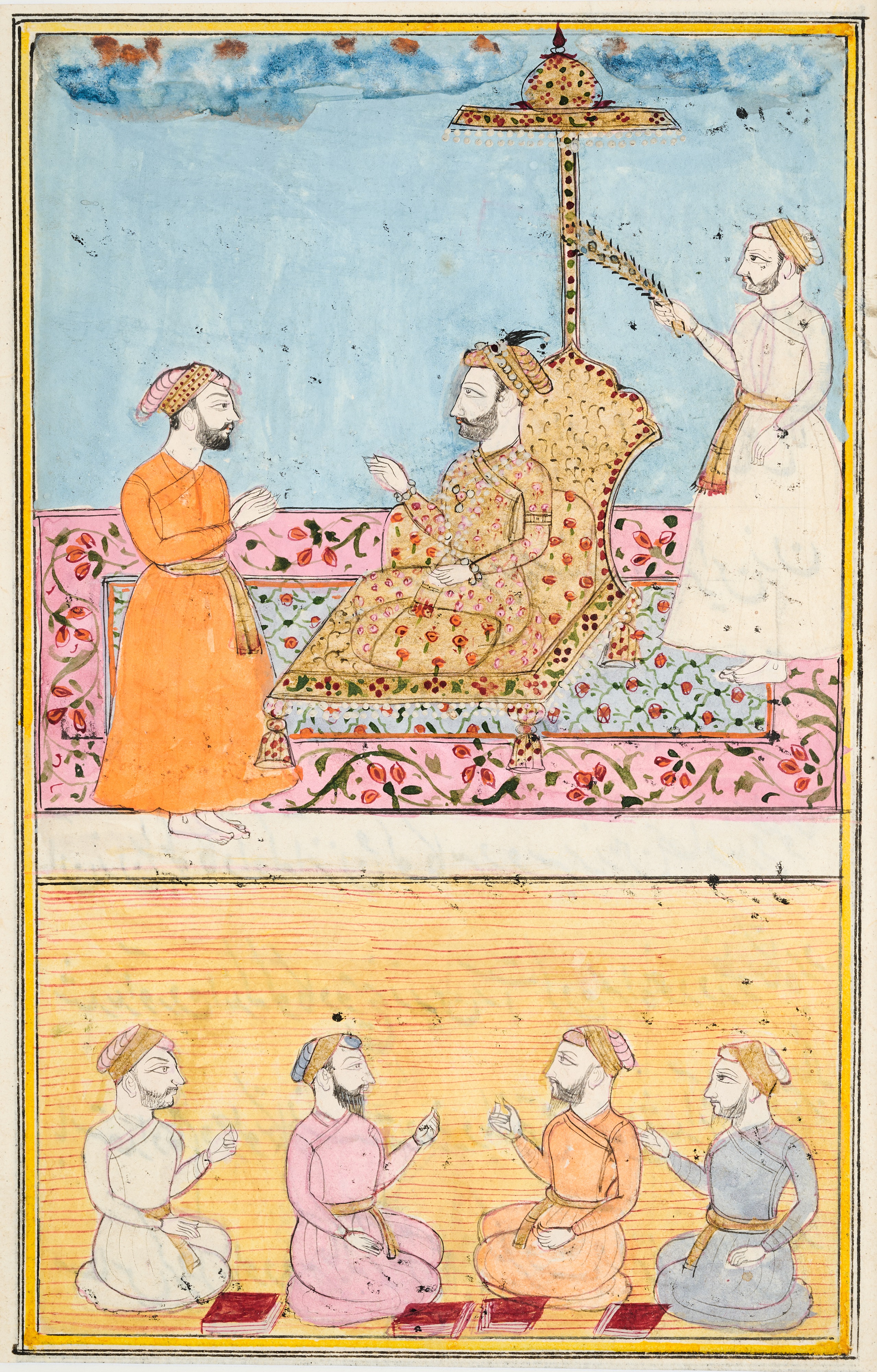Lot 269 - TWO MUGHAL STYLE MINIATURES, INDIA