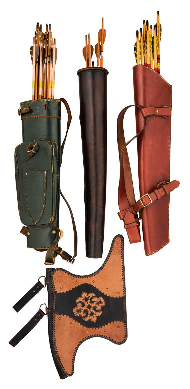 Lot 620 - FOUR MODERN ARCHERY QUIVERS