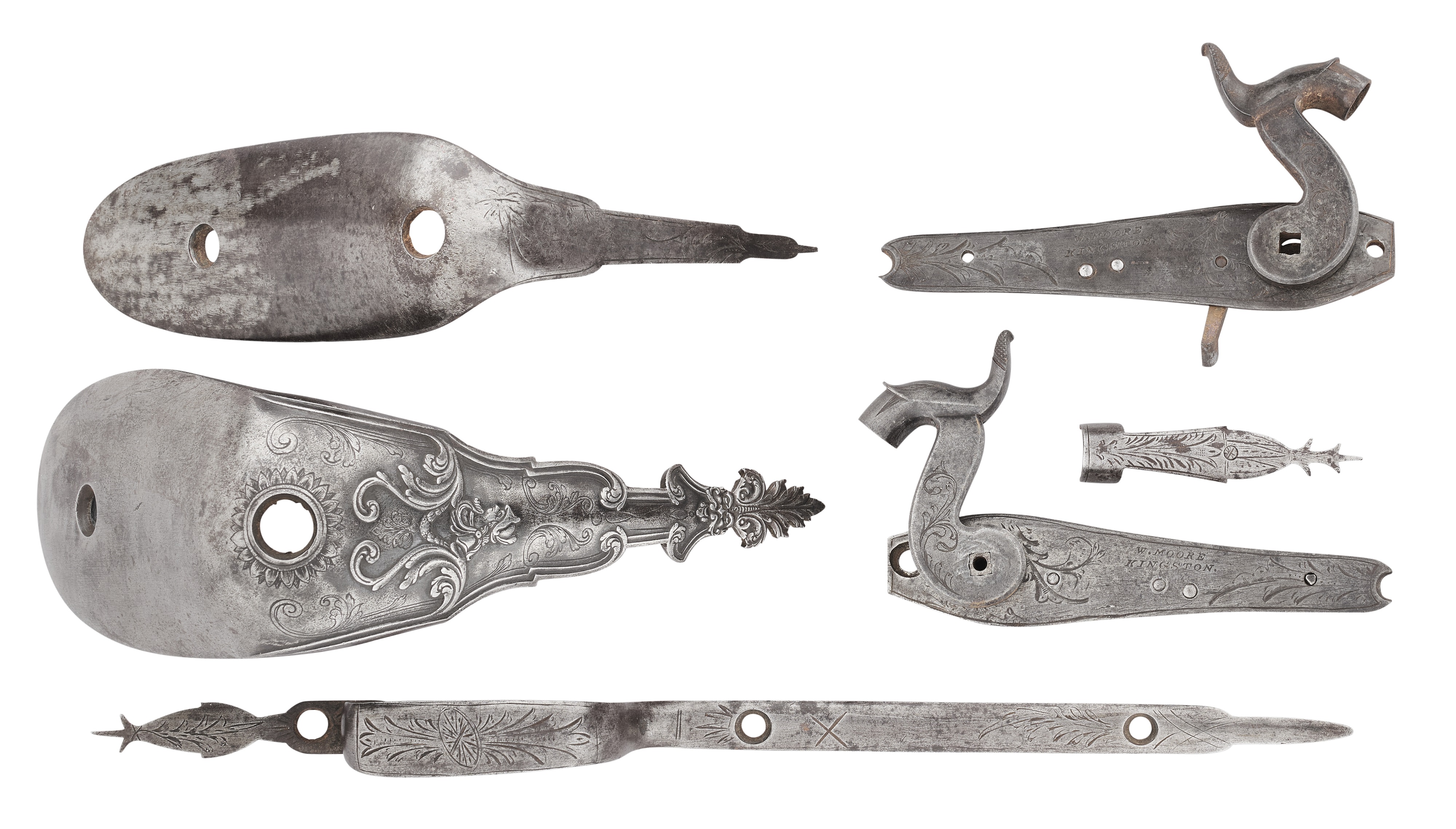 Lot 745 - A FINE REPRODUCTION FLINTLOCK MECHANISM FOR