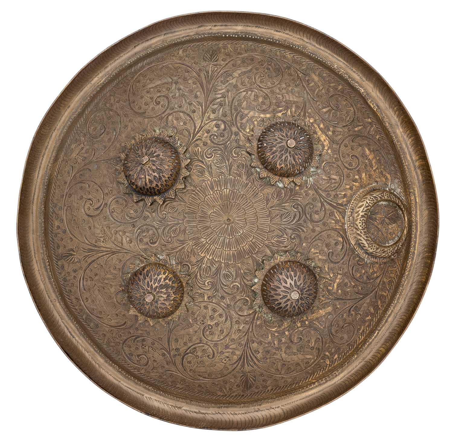 Lot 195 - A SOUTH INDIAN SMALL BUCKLER (PARICHA), 19TH