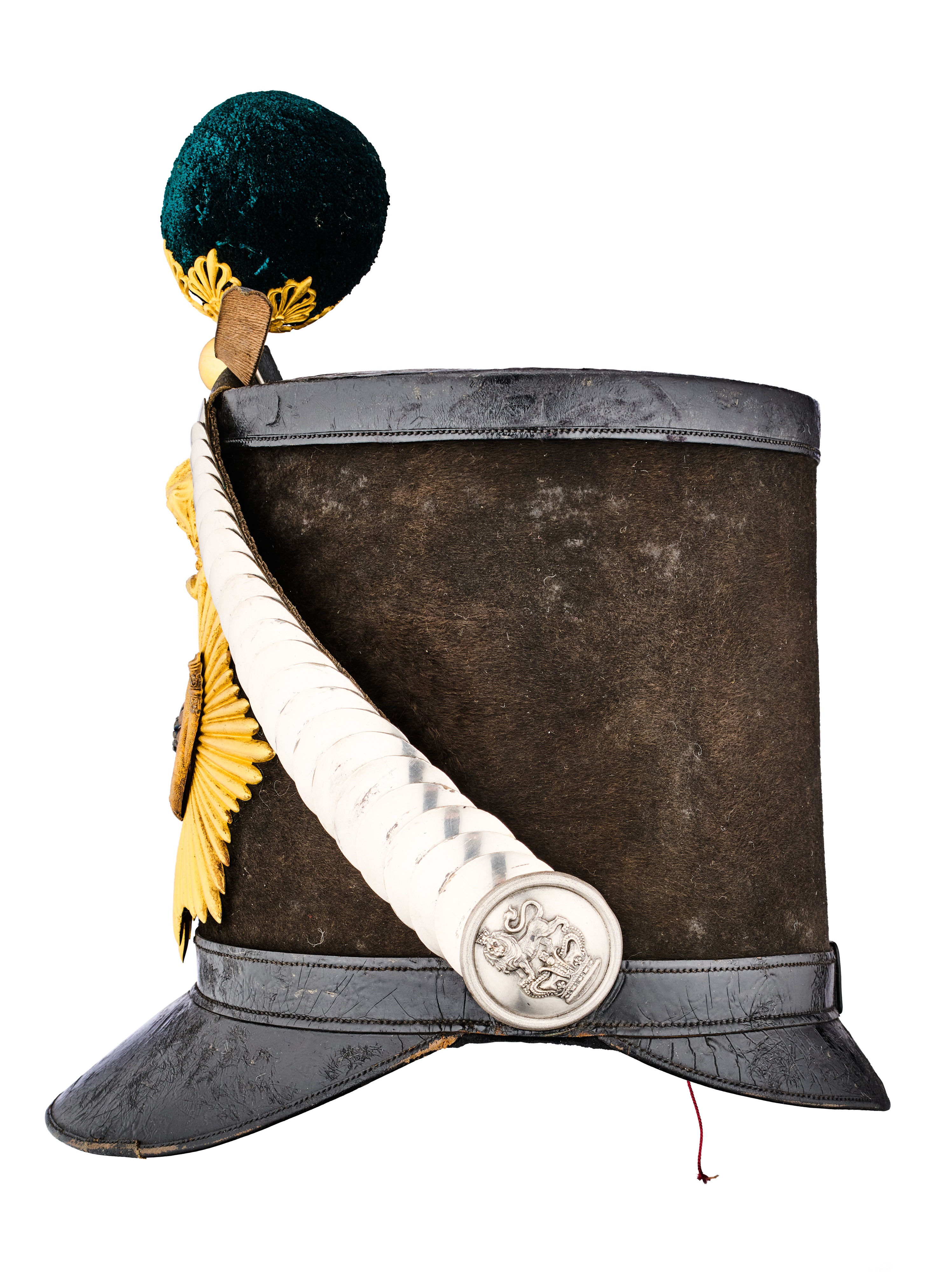 Lot 644 - A LIGHT INFANTRY OFFICER'S SHAKO OF ALBERT