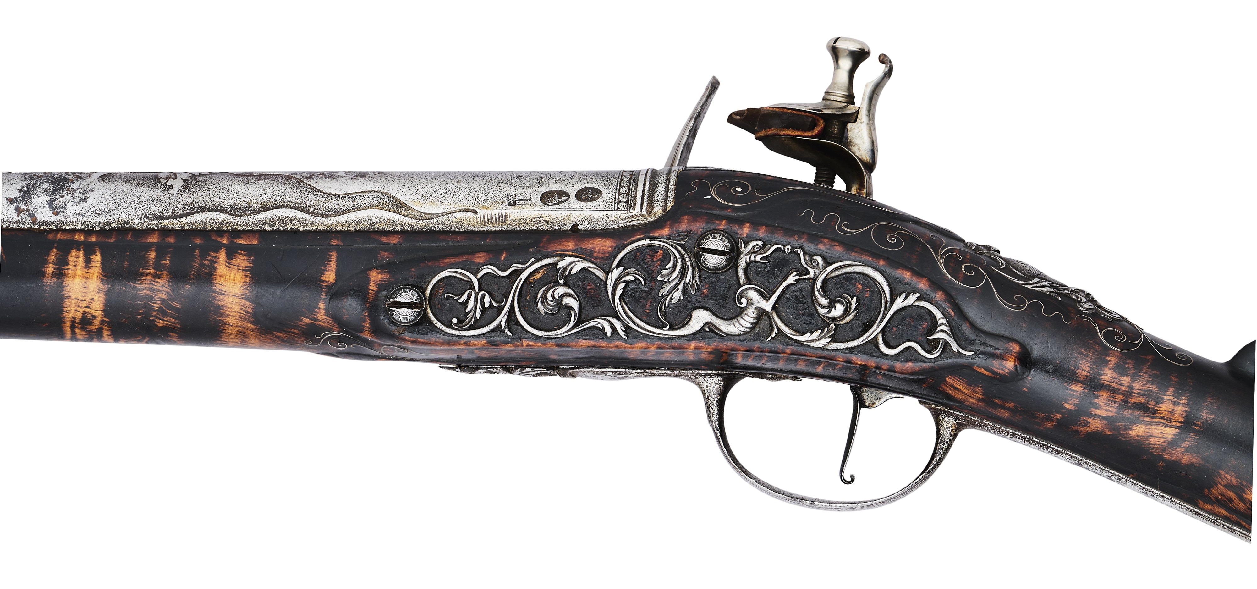 Lot 343 - A RARE 12 BORE FLINTLOCK FOWLING-PIECE BY
