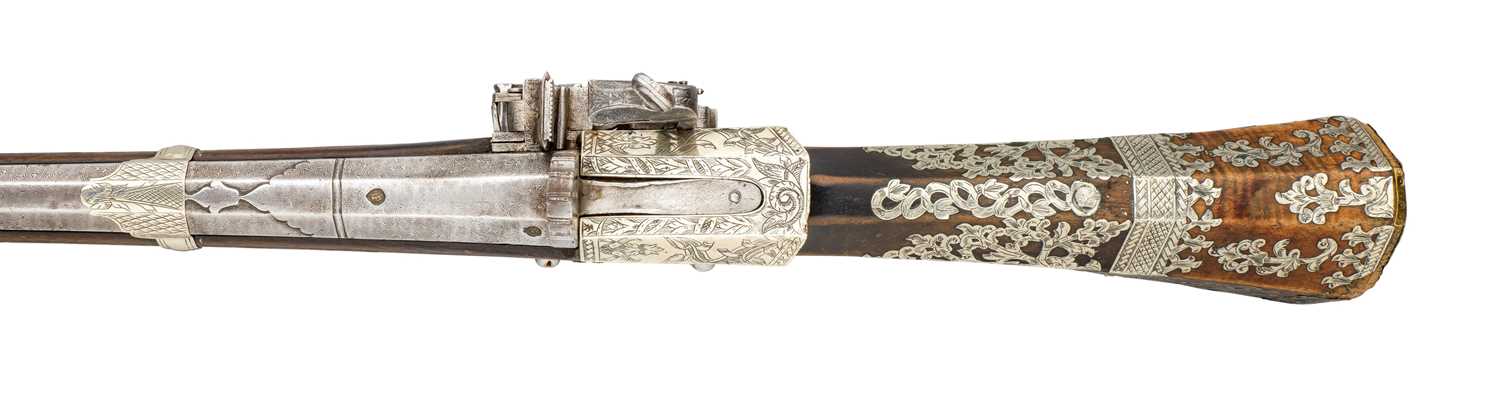 Lot 71 - â€¡A 32 BORE OTTOMAN MIQUELET-LOCK RIFLE