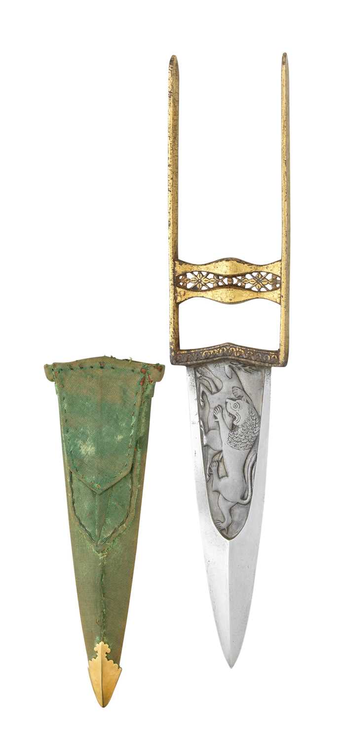 Lot 149 - A FINE INDIAN DAGGER (KATAR)