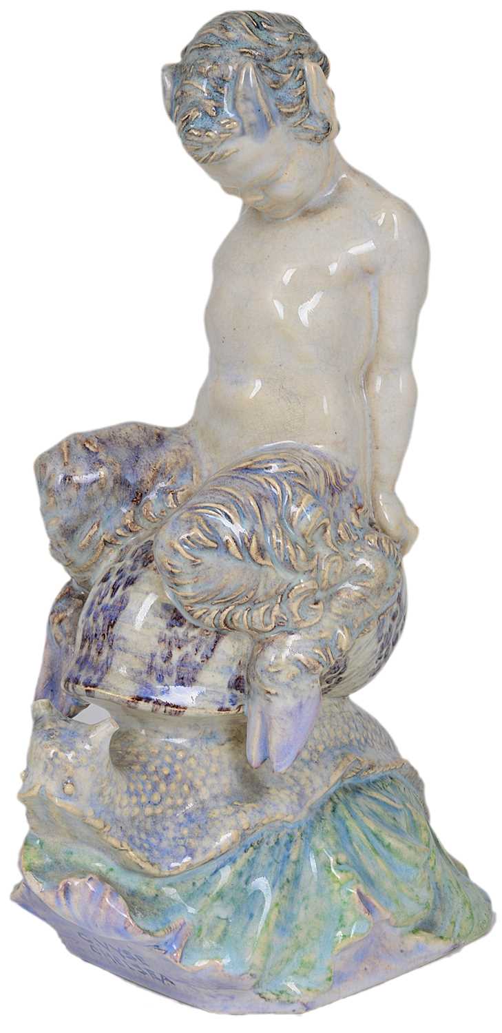 Lot 15 - A CHARLES VYSE POTTERY FIGURE, 'MORNING RIDE'