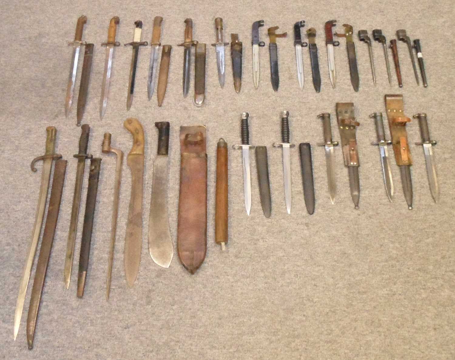 Lot 122 - TWENTY TWO BAYONETS