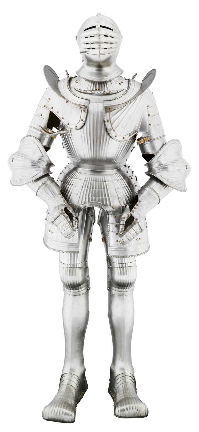 Lot 144 - A CAP-A-PIE FIELD ARMOUR