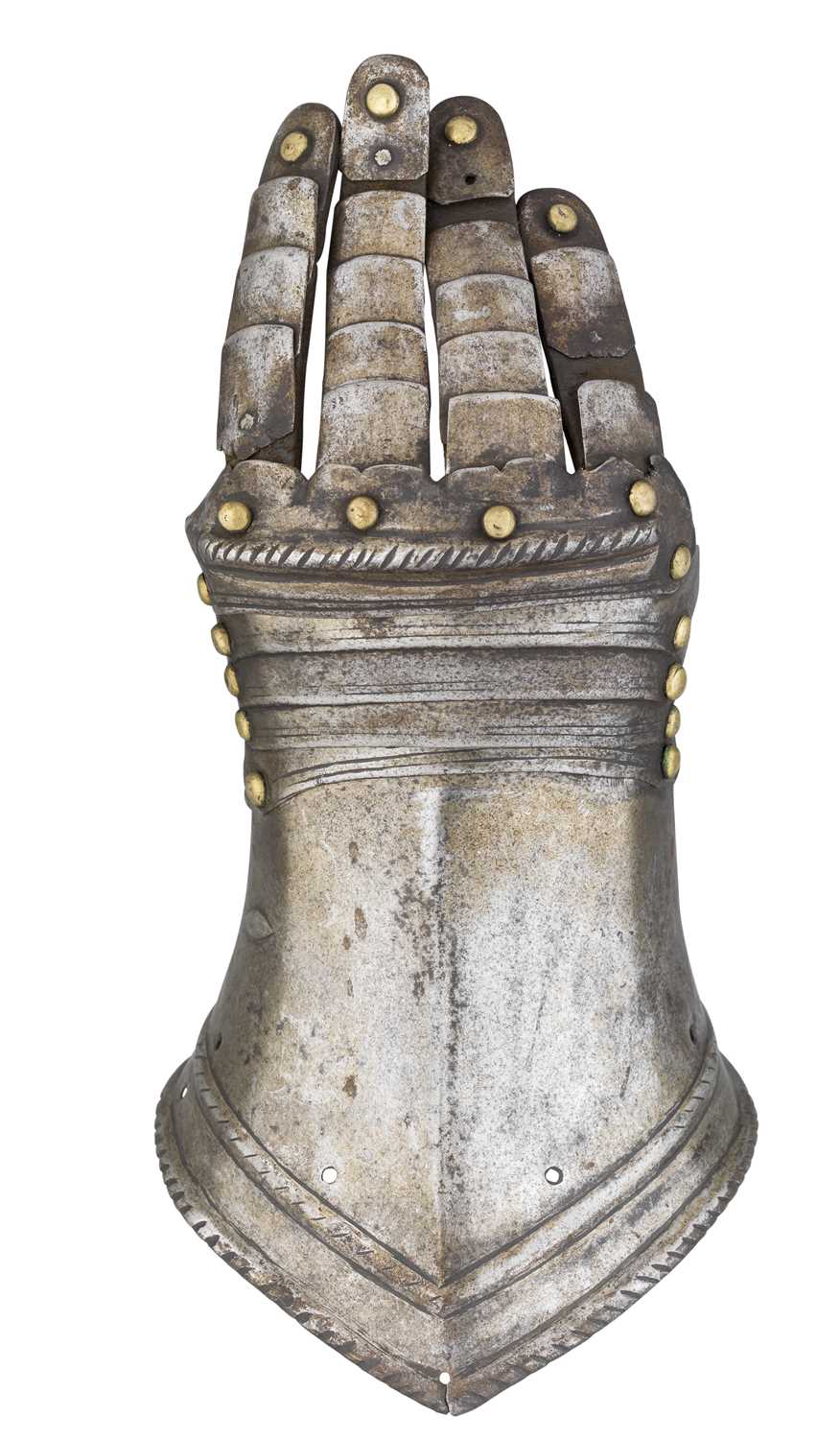 Lot 159 - A NORTH ITALIAN FINGERED GAUNTLET FOR THE