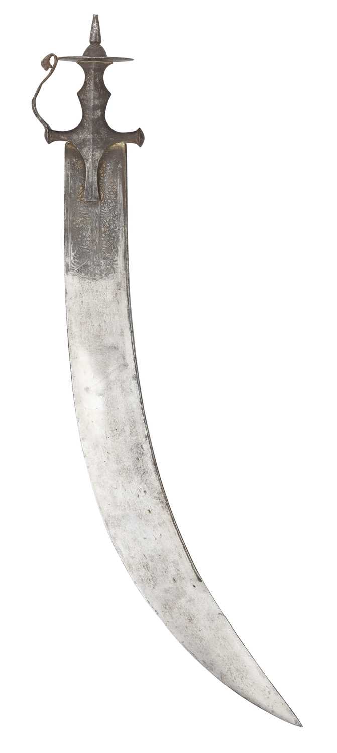 Lot 25 - AN INDIAN EXECUTIONER'S SWORD (TEGHA), 19TH