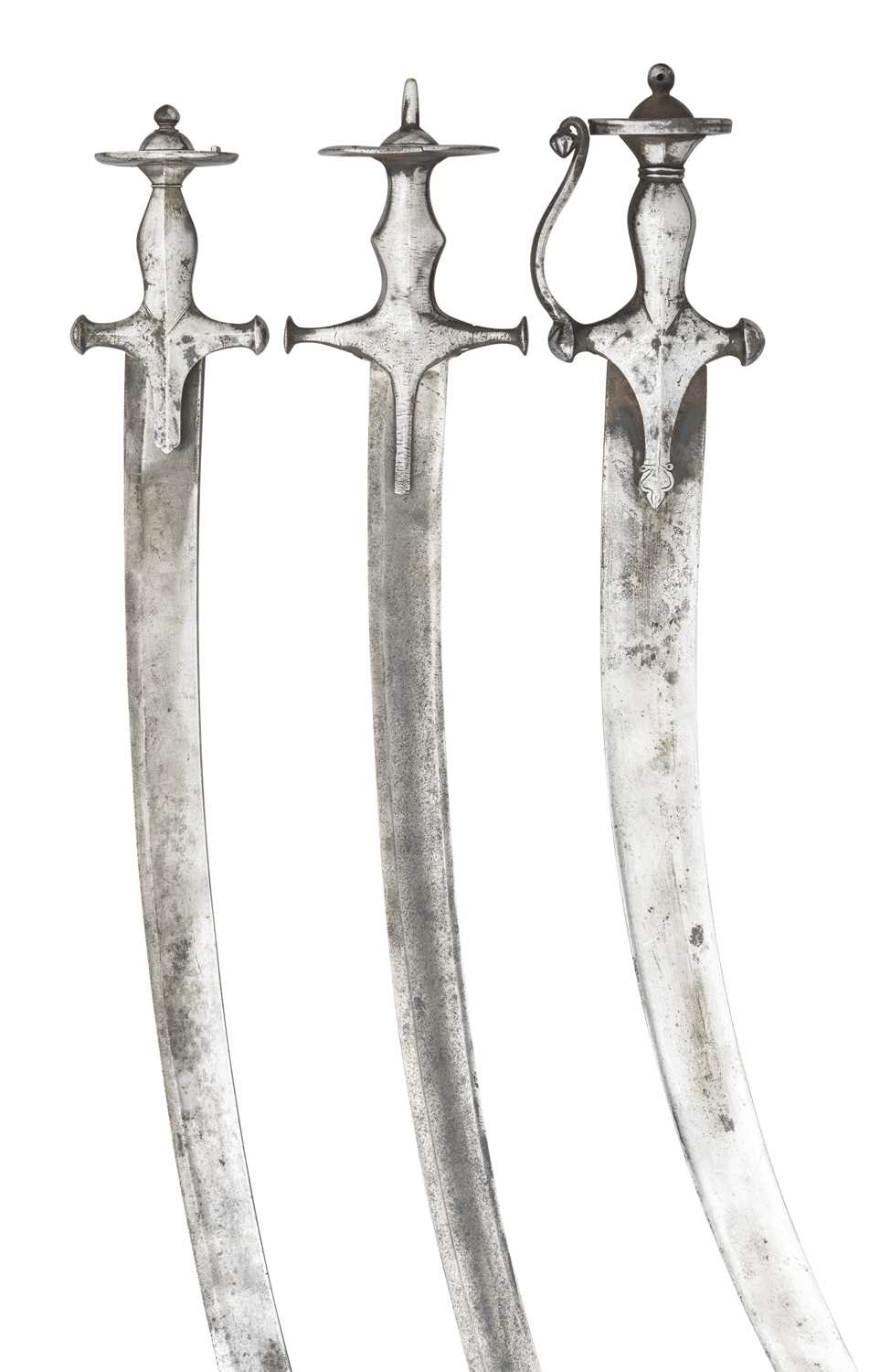 Lot 29 - THREE INDIAN SWORDS (TALWAR), 19TH CENTURY