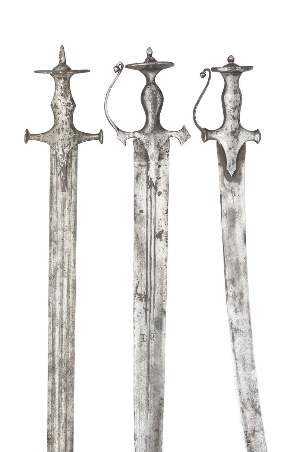 Lot 30 - THREE INDIAN SWORDS (TALWAR), 19TH CENTURY