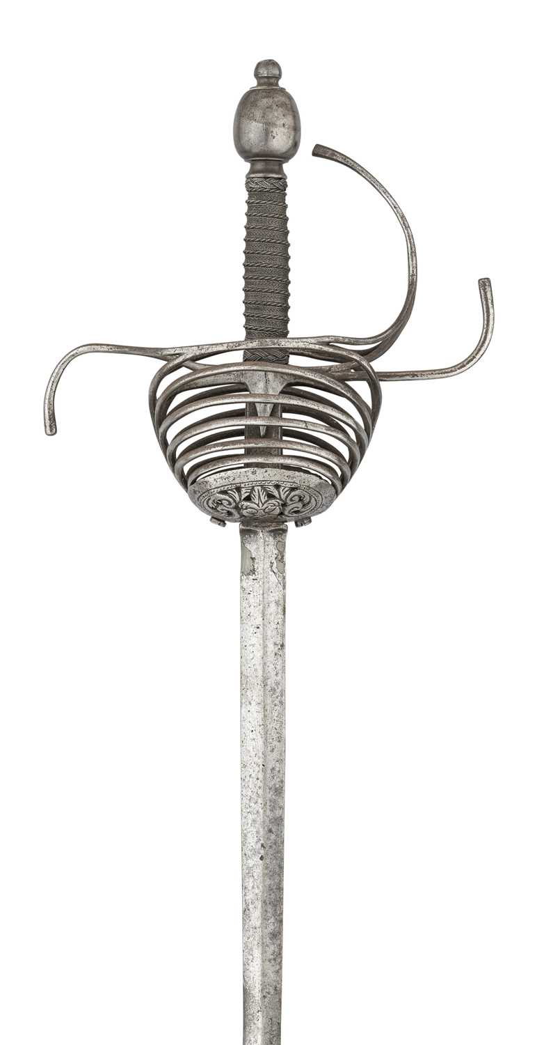 Lot 56 - AN ITALIAN MULTI-RING RAPIER, CIRCA 1630-40