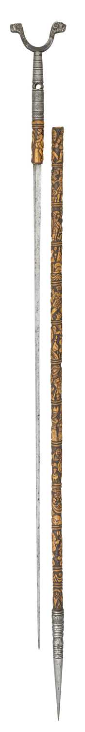 Lot 83 - â€¡A RARE SCANDINAVIAN COMBINED RAPIER AND