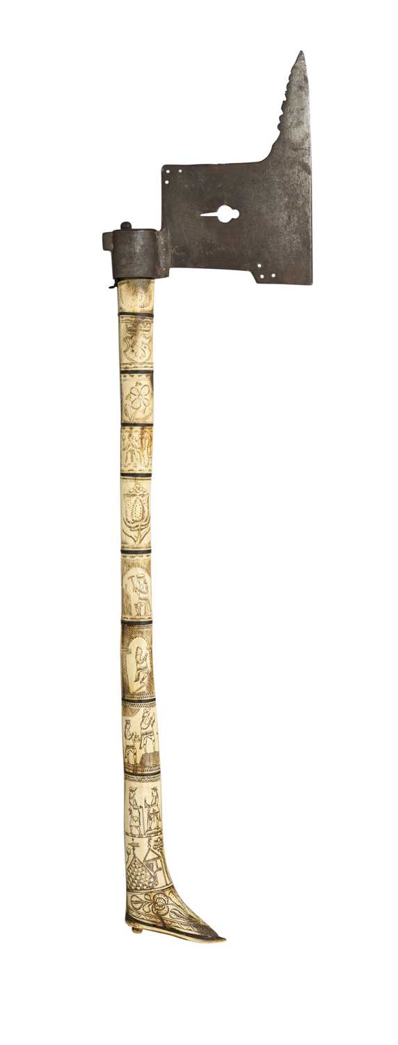 Lot 117 - A SAXON MINERS GUILD AXE, LATE 18TH CENTURY