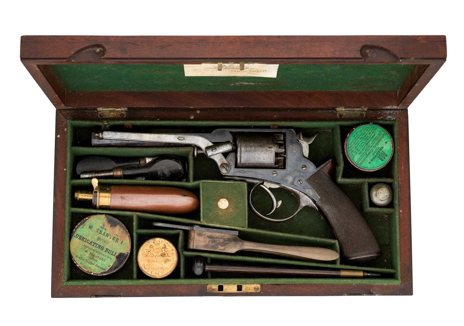 Lot 244 - A CASED 54 BORE FIVE-SHOT TRANTERS PATENT